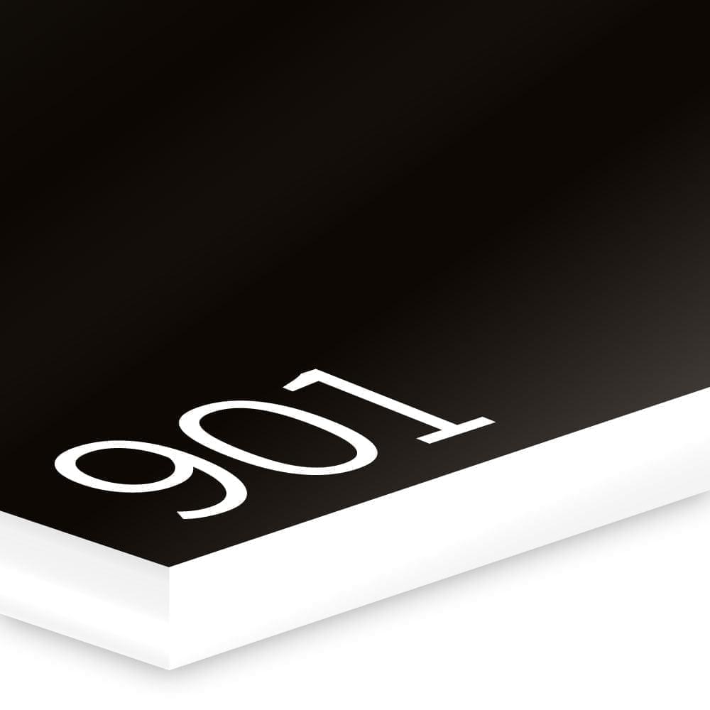 0.8mm Black (Matt) on White Laserflex Laser Engraving Laminate